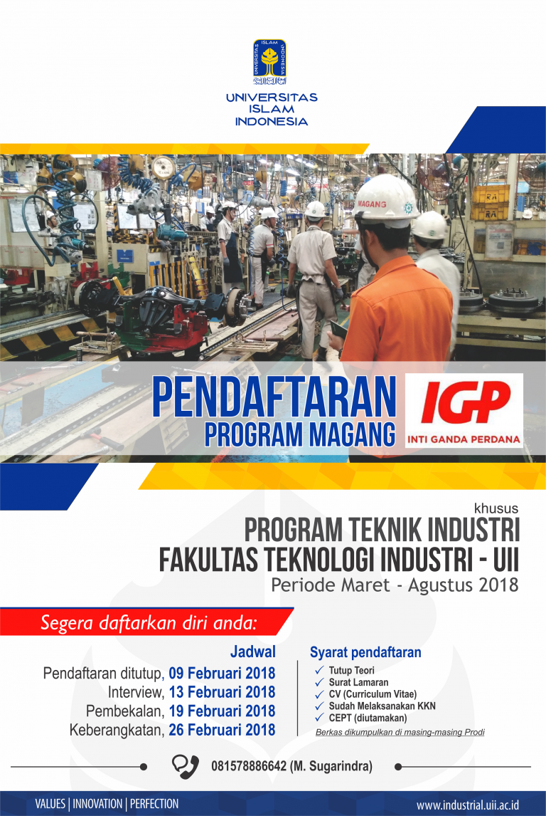 Pendaftaran Program Magang Untuk Mahasiswa Teknik Industri UII ...
